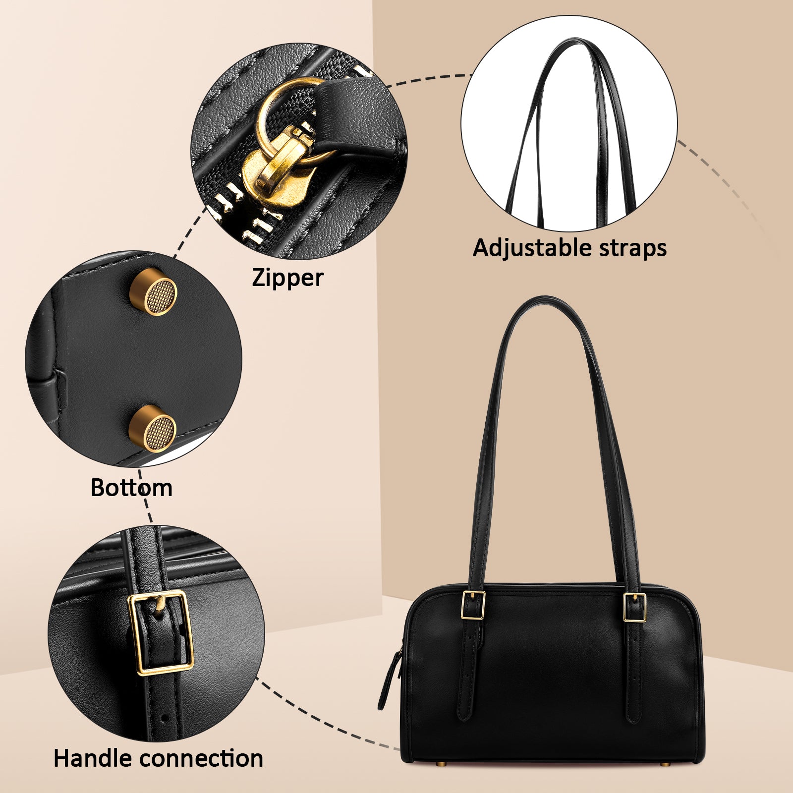 MINKARS Swing Bag | Swing Zip Shoulder Bag